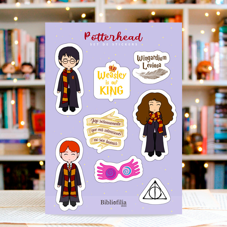 SET DE STICKERS - POTTERHEAD – Bibliofilia Store